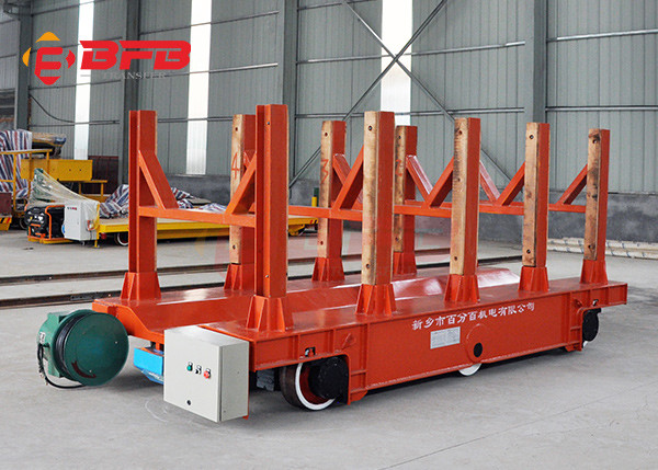 63T Heat Resist Heavy Duty Die Carts , Copper Workpiece Motorized Rail ...