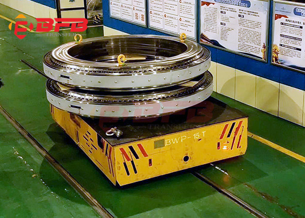 Rubber Wheels Battery Powered Carts Industrial , Self Driven Motorised ...