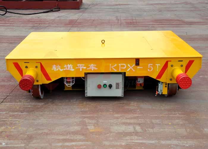 Steel Cast Wheel Material Transfer Trolley , Self - Propelled Motorized ...
