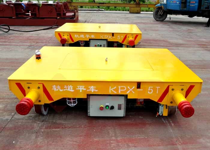 Steel Cast Wheel Material Transfer Trolley , Self - Propelled Motorized ...