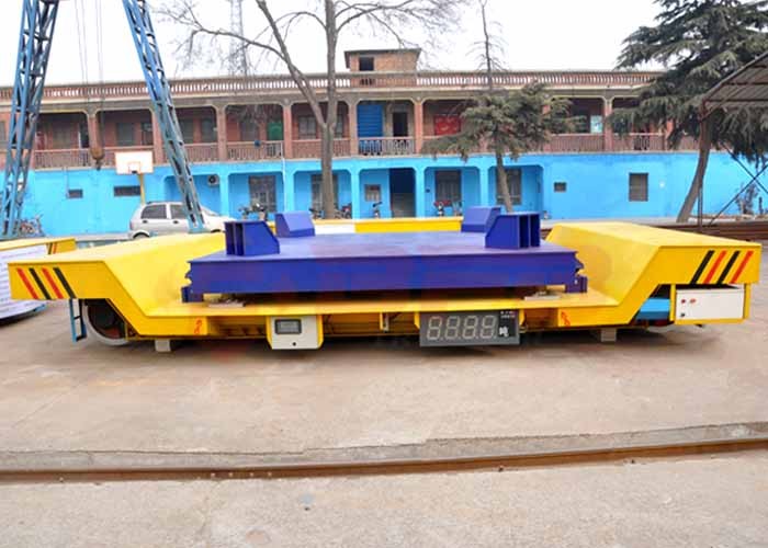 Molten Steel Material Transfer Trolley , Battery Powered Cart Ladle ...