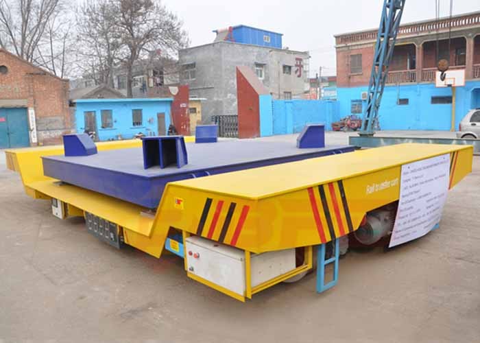 Molten Steel Material Transfer Trolley , Battery Powered Cart Ladle ...