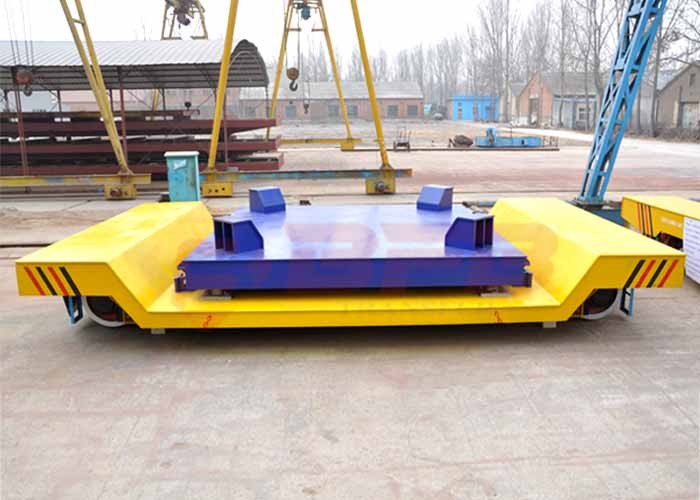 Molten Steel Material Transfer Trolley , Battery Powered Cart Ladle ...