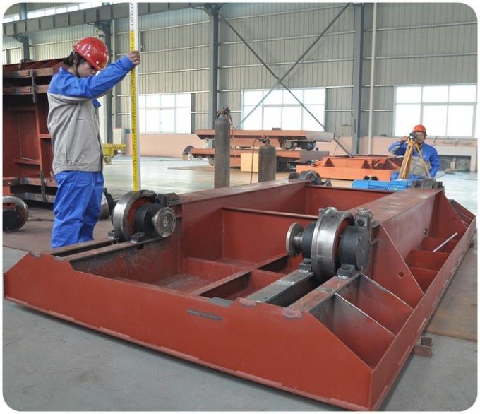 High Temperature Motorized Trolley Carts , Arc Shape Rails Scrap ...